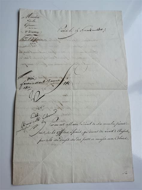 法兰西雄鹰 拿破仑 1810年亲笔签名文件 psa鉴定认证 历史文物收藏 卡淘