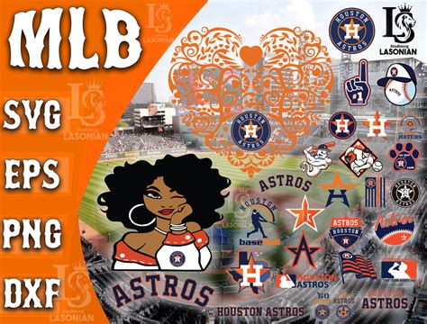 Houston Astros Svg Dxf Eps Png Bundle Mlb Svg For Cricut Silhouette Kingbundlesvg