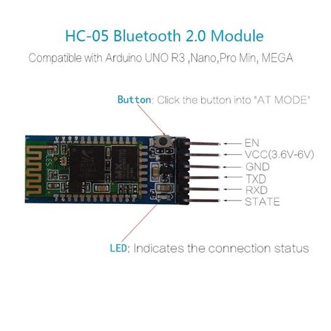 Hc 05 6pin Bluetooth Module With Button Buy Online Electronic Component I Robotic Accessories