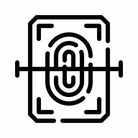 Fingerprint Scan Biometric Identification Security Icon Download On Iconfinder