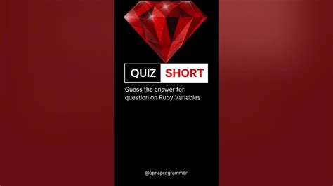 Quiz 38 Master Ruby Programming In 30 Seconds Quiz Ruby Shorts Youtube