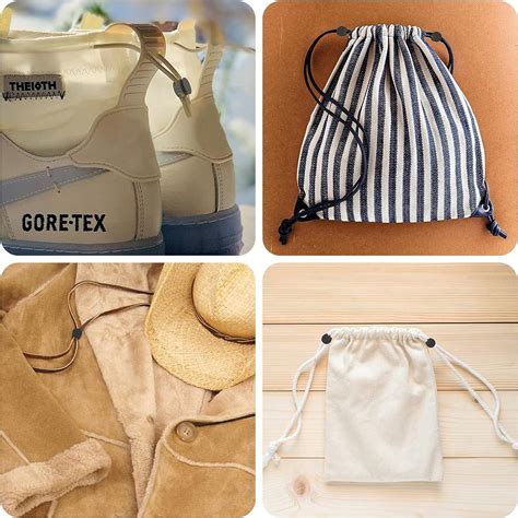 60pcs Cord Locks For Drawstrings Heavy Duty Metal Cord Lock Stopper Ends Black Silver Gunmetal