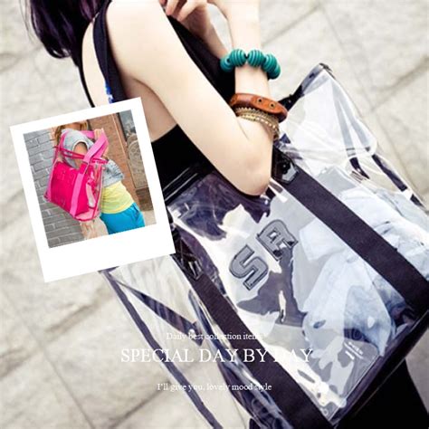 데일리나인 무료배송 Dnyne 여자 여성 투명 와이드 젤리백 핸드케리 토트백 가방