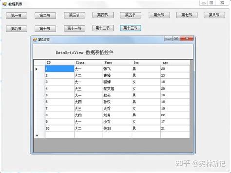 C Winform界面设计教程第13节——datagridview控件 知乎