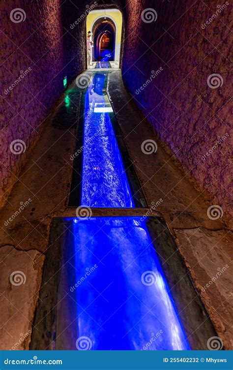 Underground Ditch That Flows Underground In The Karez In Turpan