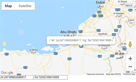 How To Get LAT And LNG From Google Map Javascript To Html Input And Add