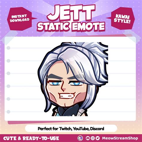 Twitch Emotes Jett Emote Chad Gigachad Valorant Sub Emoji For Streamer Discord Kick Etsy