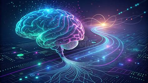 Abstract Representation Of A Brain And Neural Connections Stock Illustration Illustration Of