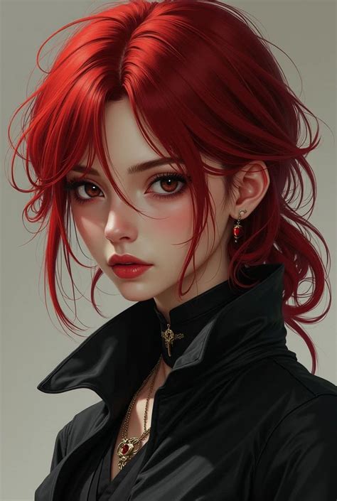 Девушка с красными волосами в 2025 г Волосы бель Короткие красные волосы Ярко красные волосы