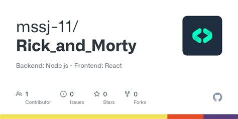 GitHub Mssj 11 Rick And Morty Backend Node Js Frontend React