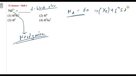 Electronic Configuration Of Nd2 Is Youtube