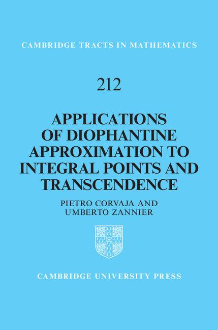 Applications Of Diophantine Approximation To Integral Points And Trans Cambridge University