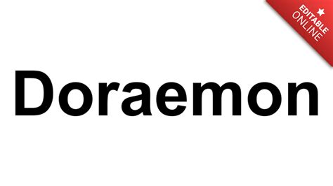 Doraemon Plain On White Background Text Effect Generator