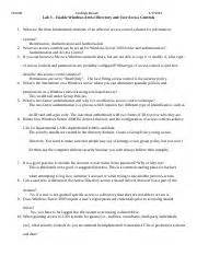 Lab 3 Enable Windows Active Directory And User Access Controls Nt2580 Coolidge Russell 4 9