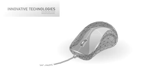 Premium Vector Computer Wire Mouse D Concept Technology Control