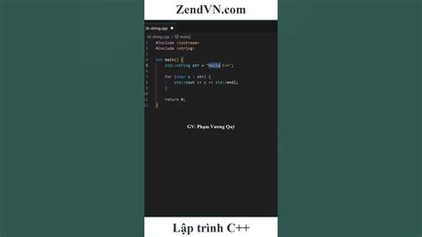 Học C 36 Duyệt Các Ký Tự Trong Chuỗi 02 Laptrinh Hoclaptrinh Cplusplus Cpp C Youtube