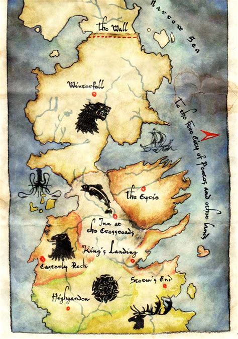 Game Of Thrones Map Westeros