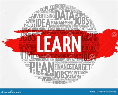 Learn Word Cloud Stock Illustration Illustration Of Lecture 100776332