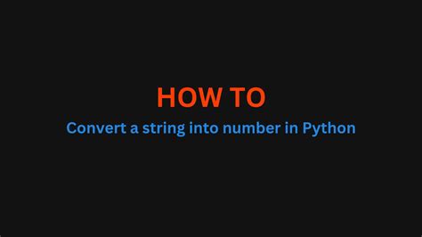 How To Convert String Into Number In Python Youtube