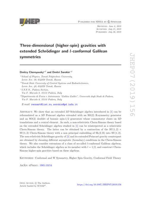 Pdf Three Dimensional Higher Spin Gravities With Extended