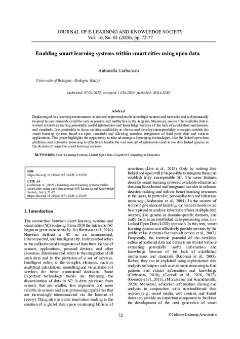 Pdf Enabling Smart Learning Systems Within Smart Cities Using Open Data