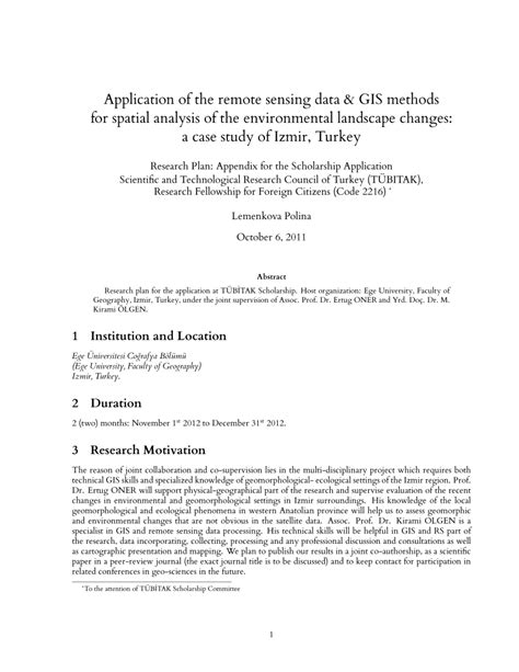 Pdf Application Of The Remote Sensing Data And Gis Methods For Spatial Analysis Of The