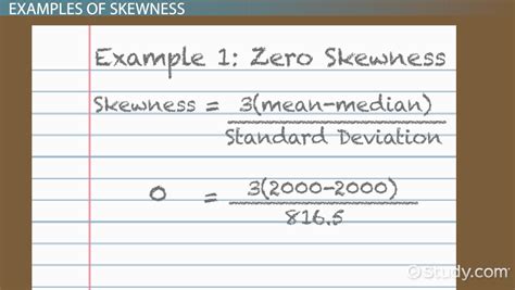 Skewness In Statistics Definition Formula And Example Video And Lesson
