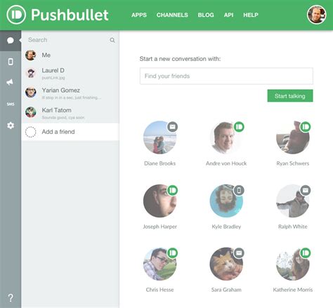 How Do I Share And Chat With Friends Pushbullet Help Central
