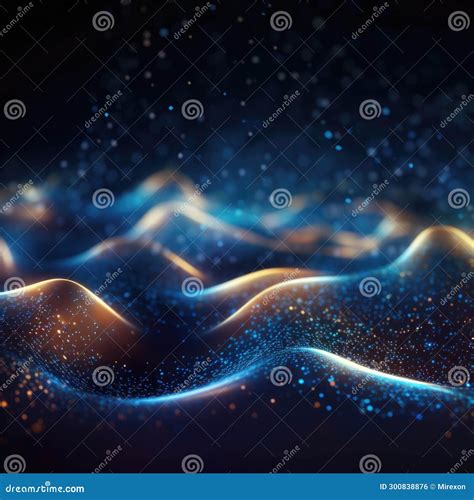 Abstract Gradient Wave Of Particles Big Data Digital Background