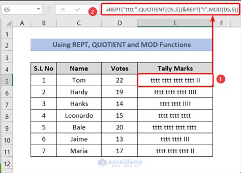 How To Make Tally Marks In Excel 4 Easy Methods Exceldemy