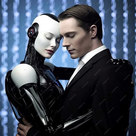 Premium Ai Image Love Relationship Between A Human And A Robot The