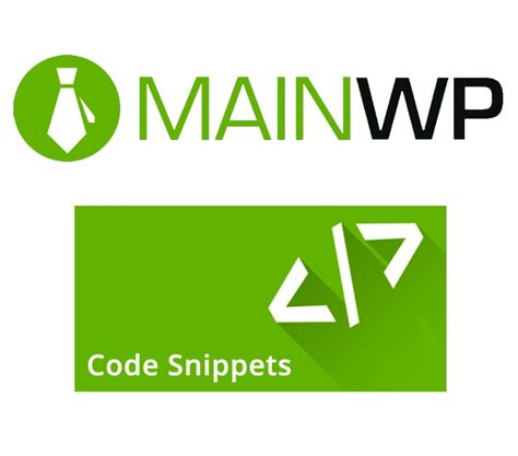 MainWP Code Snippets Temas Y Plugins