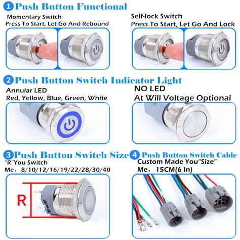 Mm Mm Mm Push Button Switches Latching Illuminated