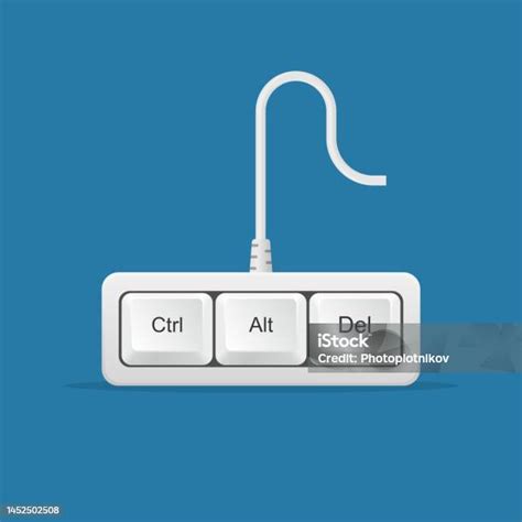 Ctrl Alt Del Keyboard Keys Isolated On Background Buttons To Fix Computers Hanging Problem