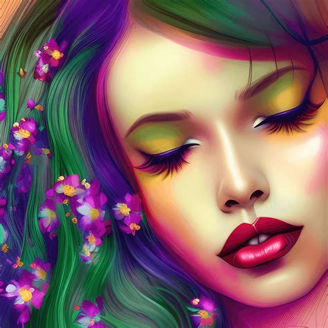 Beautiful African American Woman 4d With Beautiful Long Flowing Hair