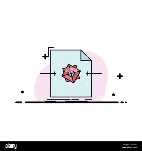 3d document file object processing flat color icon vector stock
