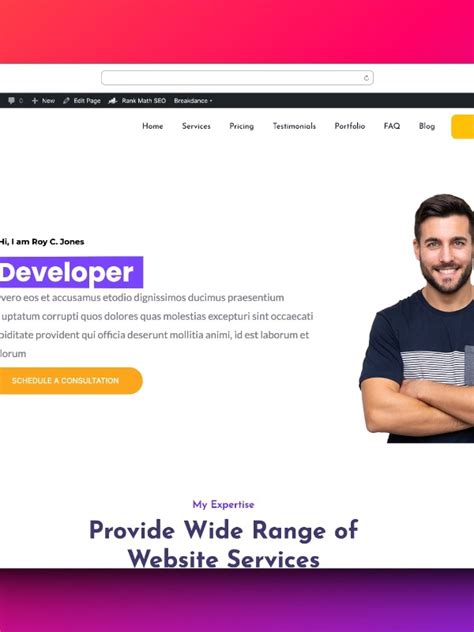 Portfolio Developer Designer Free Templates Breakdance