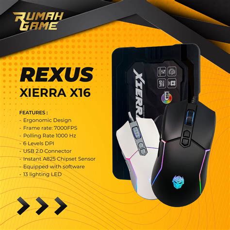 Mouse Gaming Rexus Xierra X16 Rgb Macro Gaming Mouse Lazada Indonesia