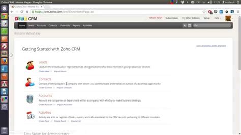 Zoho Crm Basics Tutorial Youtube