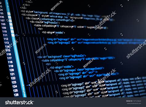 Program Code On A Monitor Stock Photo 147123626 Shutterstock