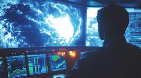 Scientists Analyzing Climate Data For Predictive Weather Premium Ai