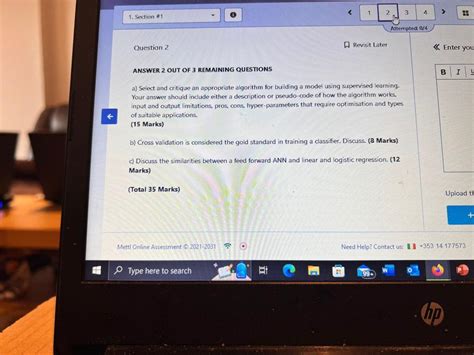 Question 2 Answer 2 Out Of 3 Remaining Questions A