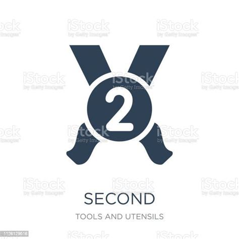 흰색 바탕에 두 번째 아이콘 벡터 두 번째 유행 가득 아이콘 도구와 식기 컬렉션에서 두 번째 벡터 일러스트 레이 션 0명에 대한