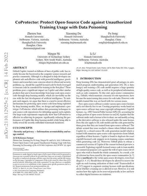 41 Coprotector Protect Open Source Code Against Unauthorized Training Usage With Data