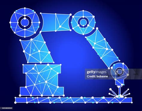 Construction Blue Triangle Node Vector Pattern High Res Vector Graphic