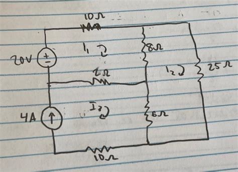 Solved Mesh Equation For Mesh 1 And 2meshbcurrent I2