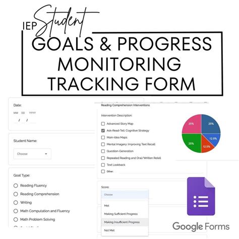 Easy IEP Goals Progress Monitoring Tracking Google Forms Etsy