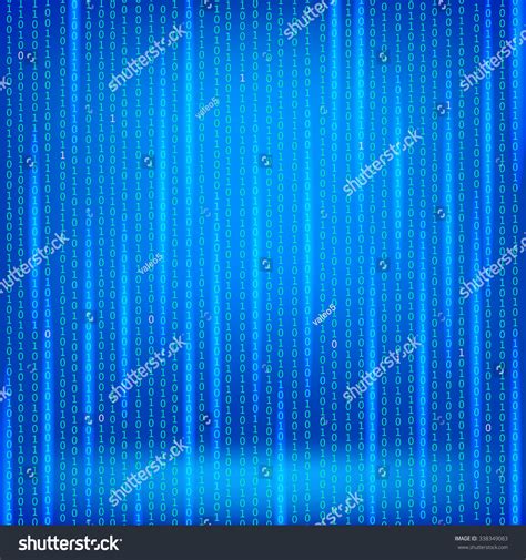 Vector Binary Code On Blue Background Concept Binary Code Numbers