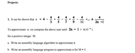 solved project 18 a write an assembly language algorithm
