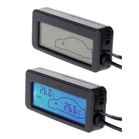 12v Mini Temperature Sensor Lcd Car Digital Thermometer Auto